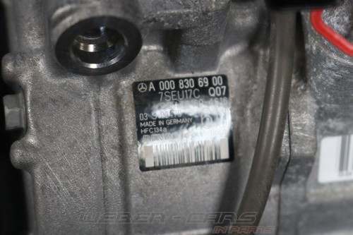 A0008306900 Mercedes W222 S 400 Air Conditioning Compressor Refrigerant ...