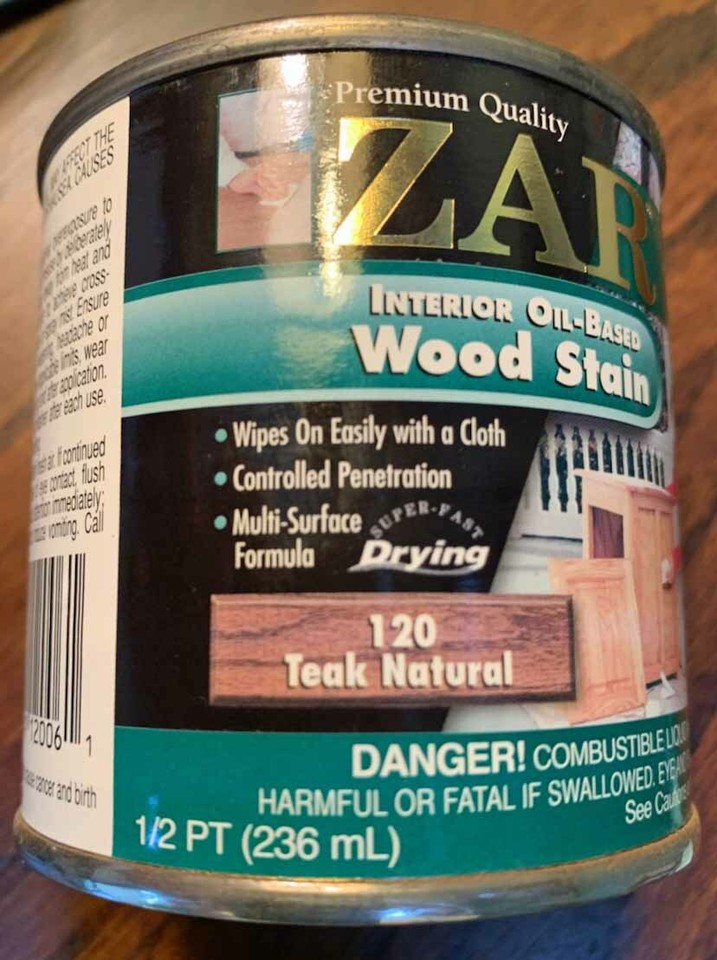Zar Interior Stain 120 TEAK NATURAL 1/2 pint | eBay