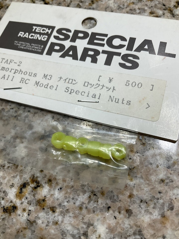 Vintage Tech Racing TAF-2 Yellow Amorphous M3 Special Nuts RC10 Trinity ...