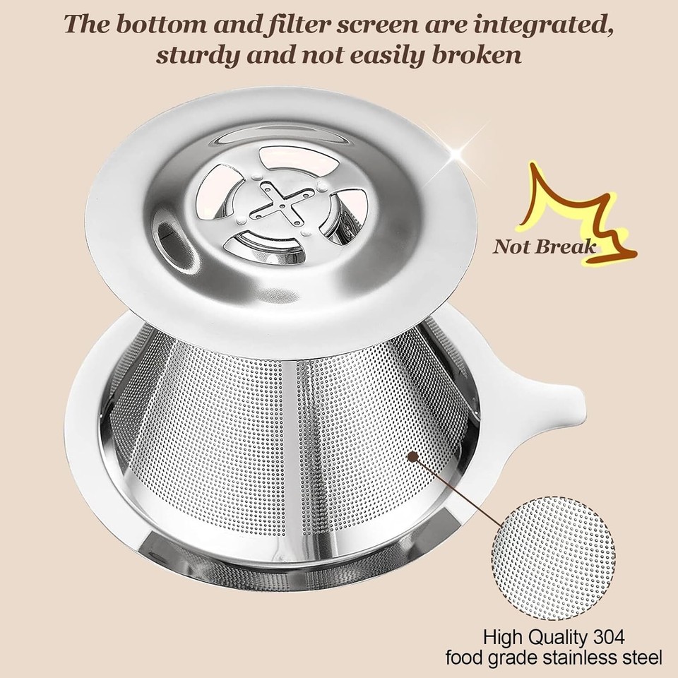 Pour over Coffee Dripper Slow Drip Paperless Coffee Filter Pour over ...