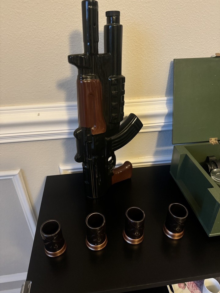 AK47/ AK74 Vodka Bottle with 4 Shot Glasses | eBay