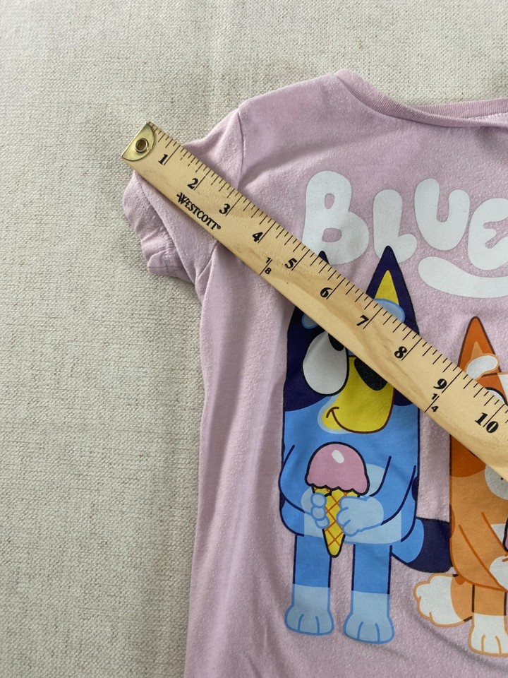 Ludo Studios T-Shirt Girls 5T Pink Crew Neck Short Sleeve Bluey Print ...