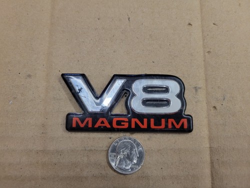 Dodge OEM V8 Magnum Front Fender Plastic Emblem Badge Logo Nameplate ...