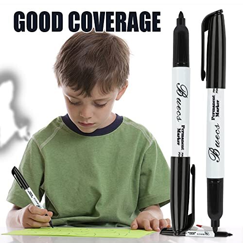 Permanent Markers, 80 Count Black Permanent Markers, Fine Point ...