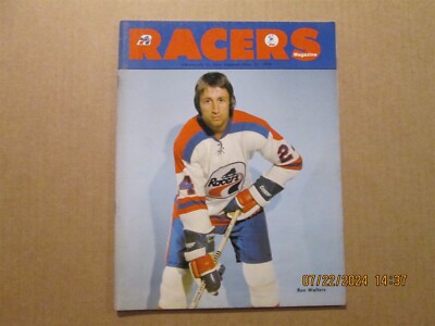 WHA Indianapolis Racers Vintage Defunct 1974-75 Ron Walters Cover Logo ...