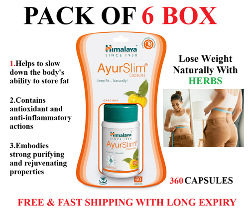 NEW Himalaya Ayur Slim PURE HERB NATURAL Extra Strength Weight Loss EXP ...