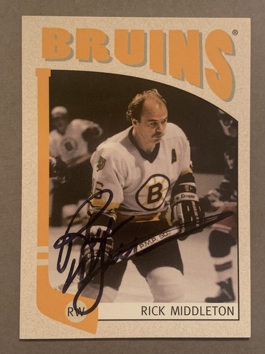 RICK MIDDLETON Signed 2004-05 ITG #335 Boston Bruins Rangers Autograph ...