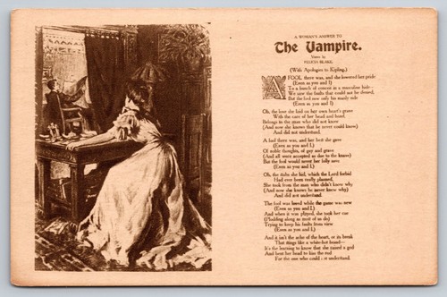 Postcard "The Vampire" poem song Felicia Blake 5Y | eBay