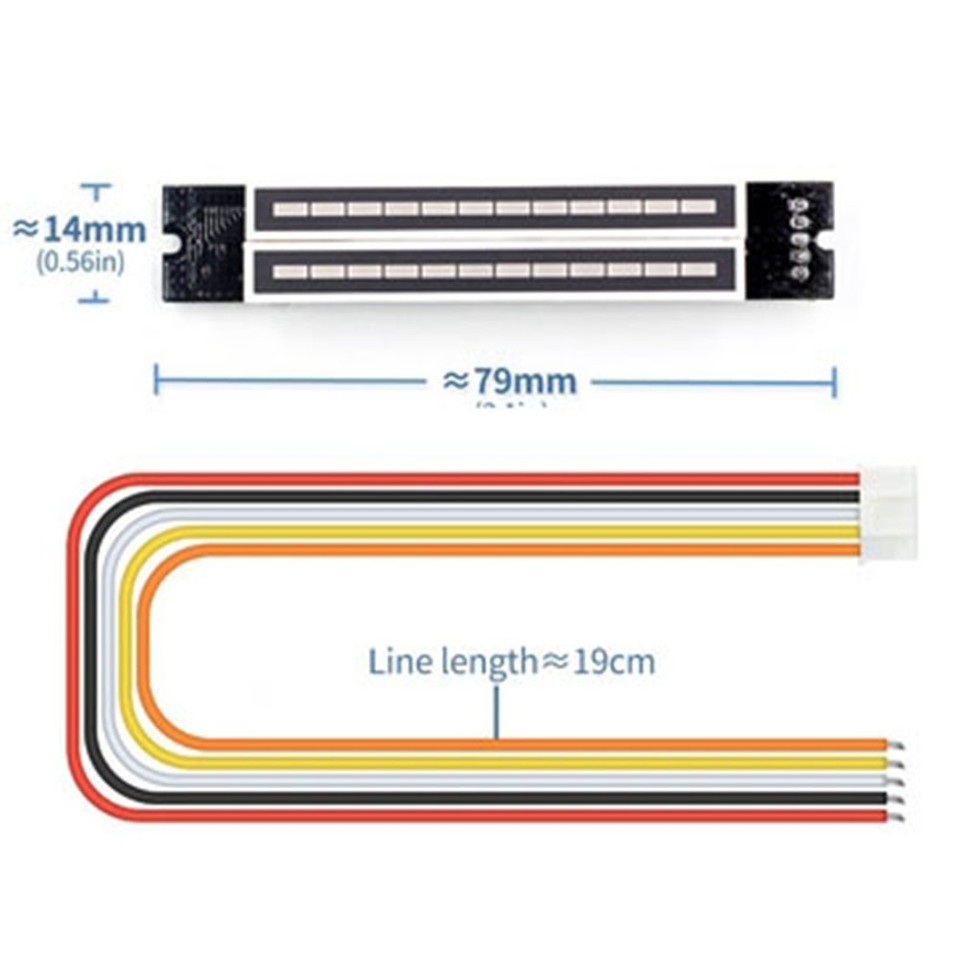 Compact Design 12bit Dual Channel LED VU Meter for Enhanced Audio Visuals | eBay