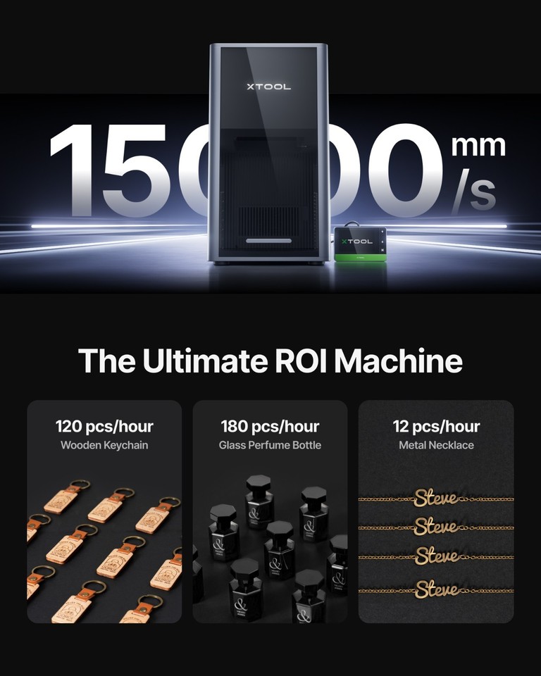 xTool F2 Ultra Single 60W MOPA Fiber Laser Engraver, 100+ Color Metal ...