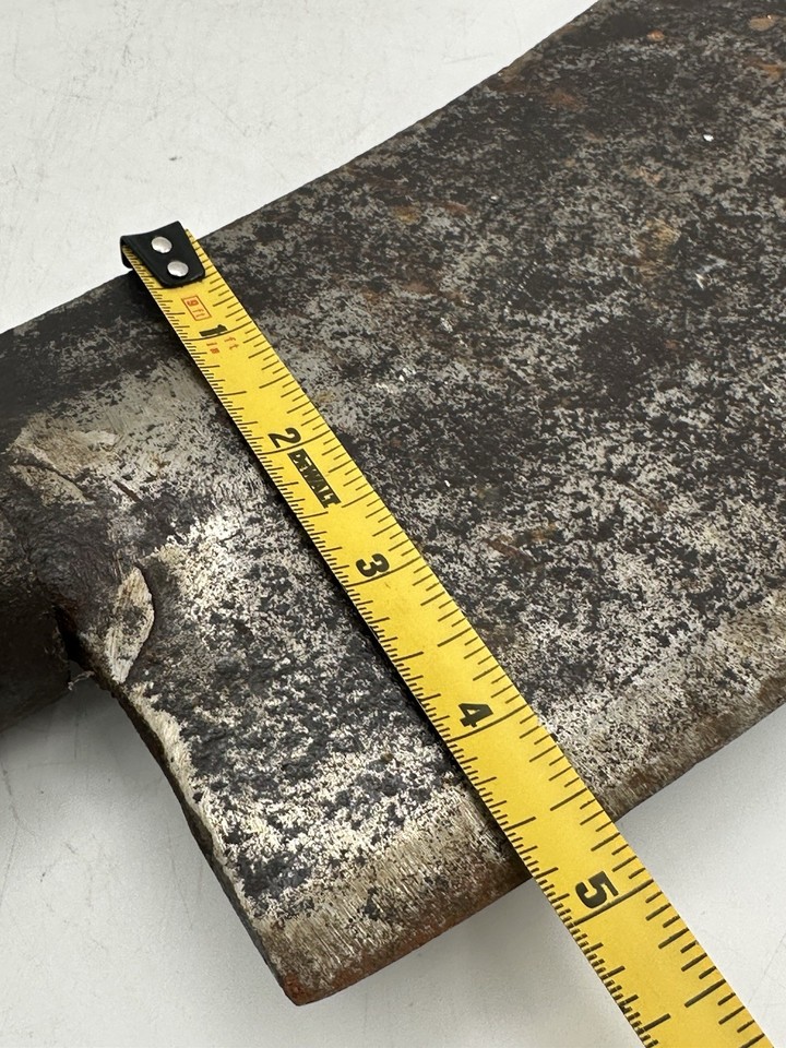 Antique Meat Cleaver hog splitter Hand Forged Thick Blade 7” Heavy Farm ...