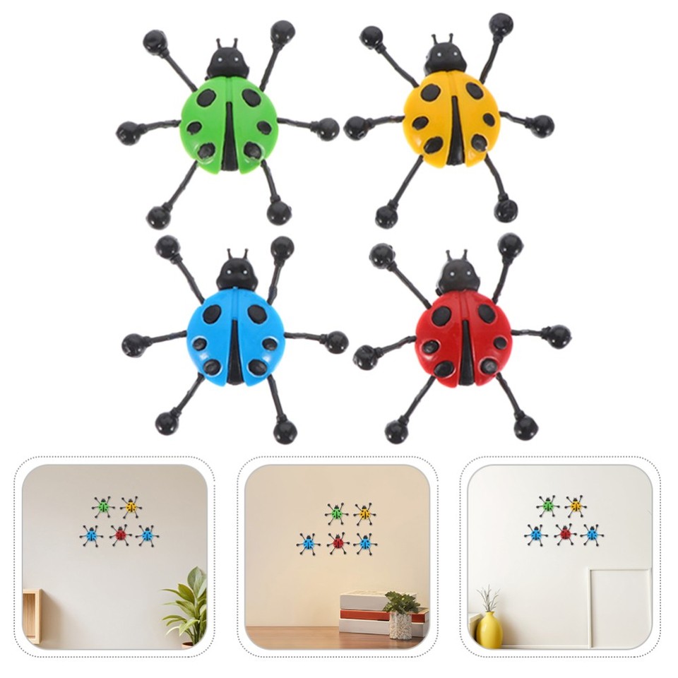 24 Pcs Stretchy Sticky Toy Insect Ladybug for Kids Playing Sensory Toys ...