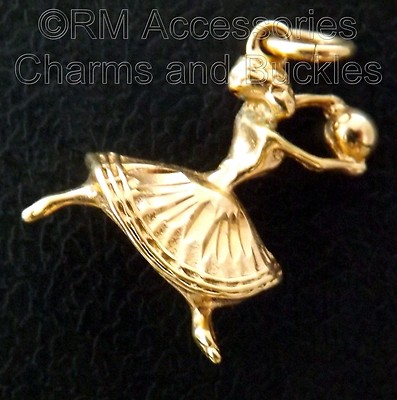 Ballerina Charm Dancer Ballet Pendant EP Gold Plated Jewelry Lifetime ...