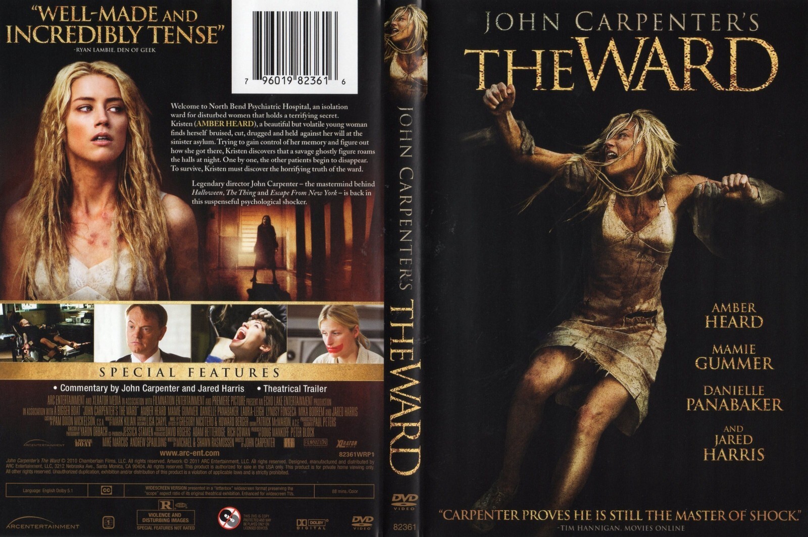 John Carpenter's The Ward (2011) DVD w/ Slipcover | eBay