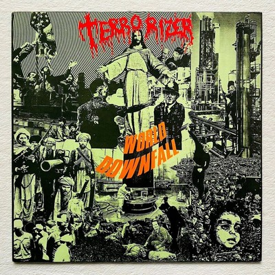 TERRORIZER WORLD DOWNFALL LP VINYL 1989 ORIGINAL GRINDCORE NAPALM DEATH ...