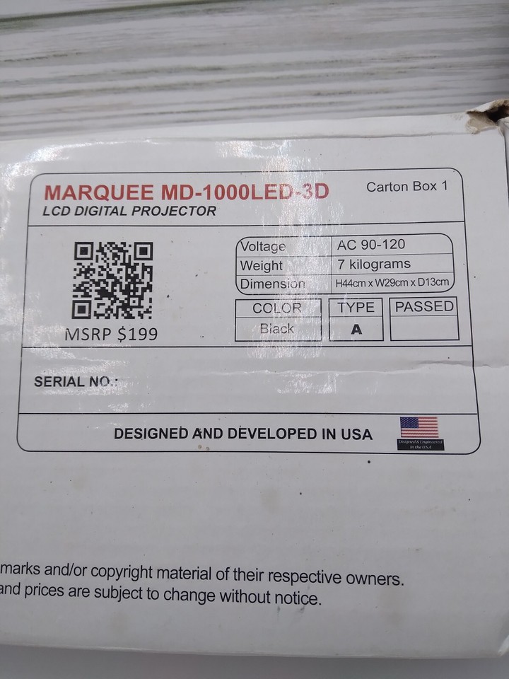 Marquee Digital Labs Projector Ceiling Mount New Open Box With Hardware And Ins. | eBay