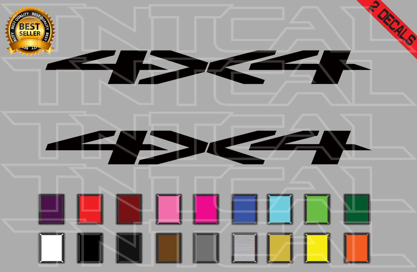 4x4 Decal Set Fits: 2022 Chevy Silverado Sierra GM Truck Bedside Vinyl ...