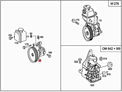 Genuine MERCEDES V251 W164 X164 Power steering pump 0054662201 | eBay