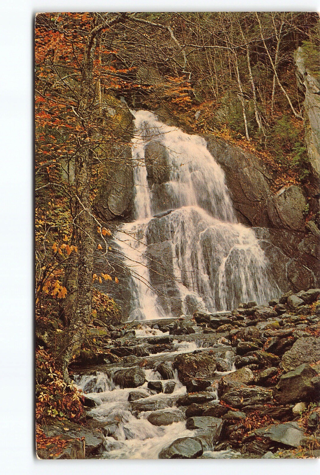 Waterfalls Route 100 Hanconck & Warren Vermont VT Chrome Postcard Vtg ...