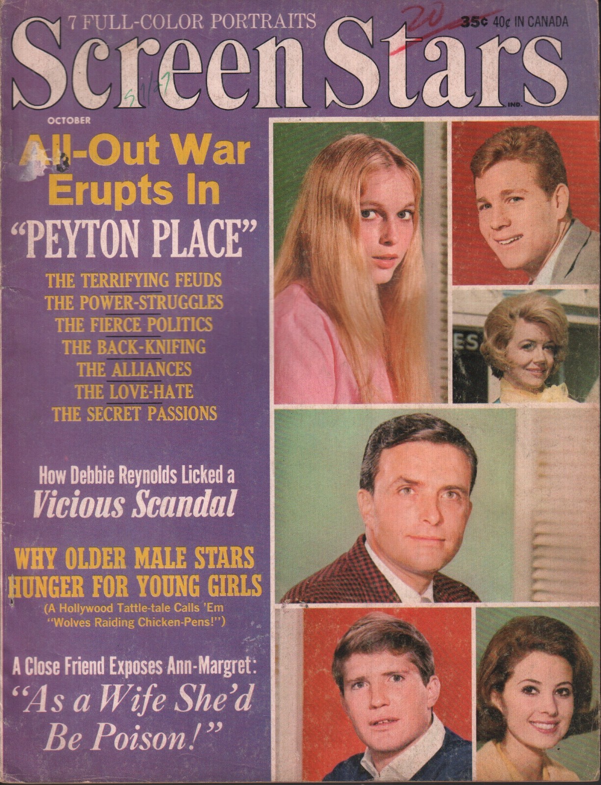 Screen Stars Magazine October 1965 Debbie Reynolds Ann-Margret ...