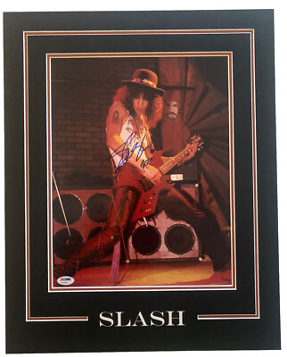 Slash Guns & Roses Signed Autographed 11x14 Photo Matted to 16x20 PSA ...