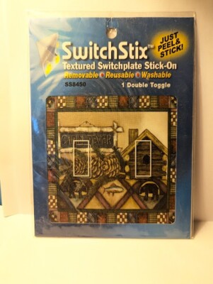 SwitchStix Textured Switchplate Cover Sticker Cabin Fever Double Toggle ...
