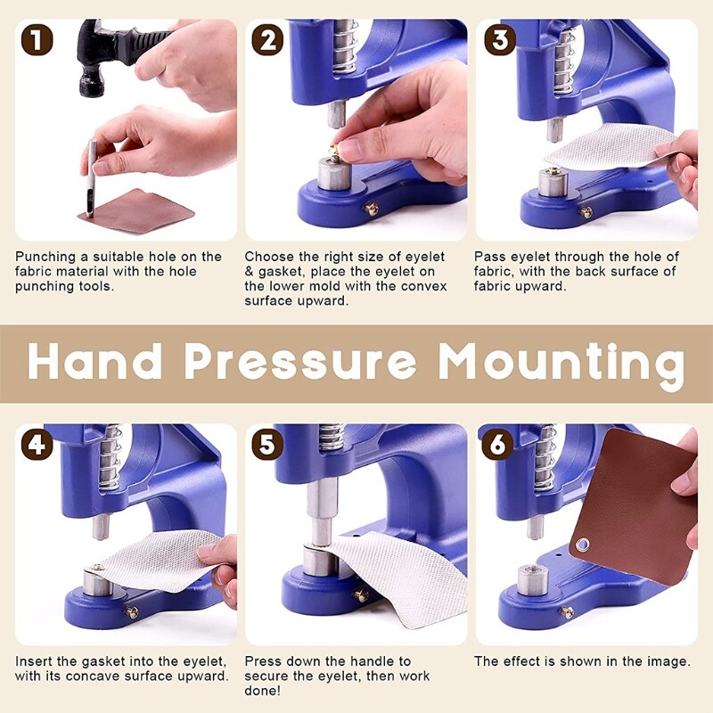 Manual Hand Press Machine Eyelet Snaps Rivets Installation Press Button ...