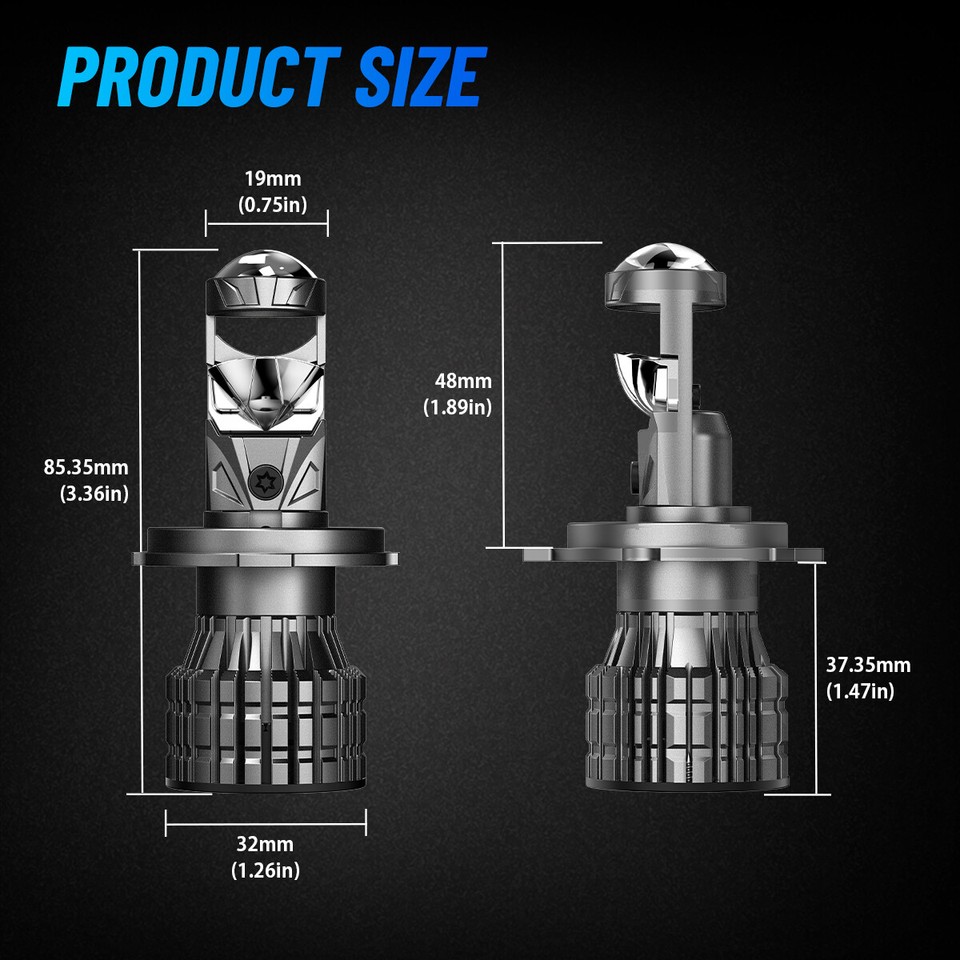 NOVSIGHT 9003 H4 LED Headlight Bulbs Kit Hi Low Beam Bright 120W ...