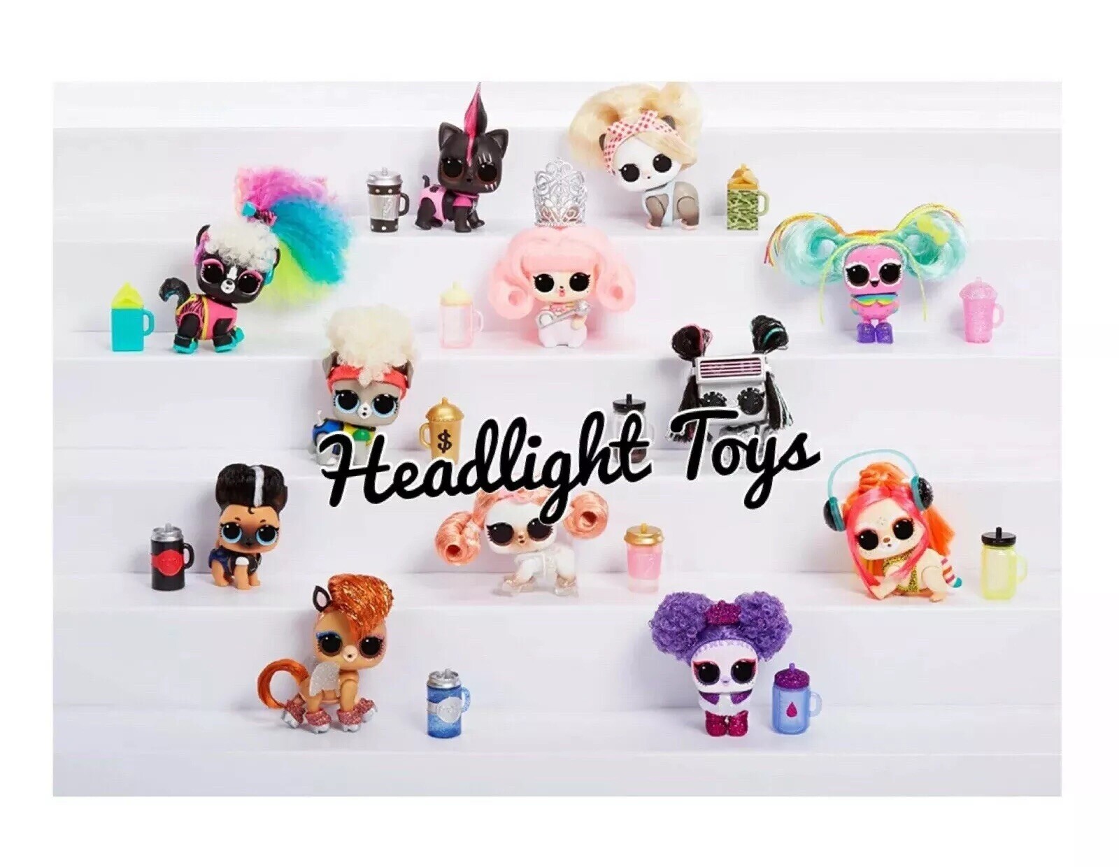 1 Authentic LOL Surprise Lights Pets Ball Doll Real Hair Black Light ...