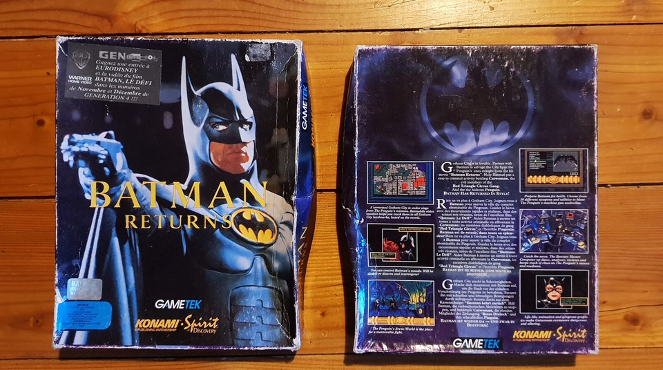 JEU PC BATMAN RETURNS FR Big Box Rare Disk disquette 3,5" EU IBM ...