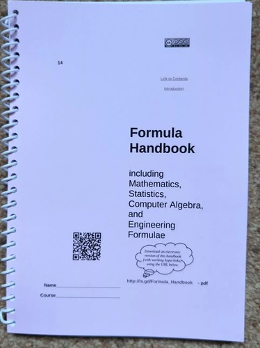 Formula Handbook including Maths and Engineering Formulae. A5 layflat ...