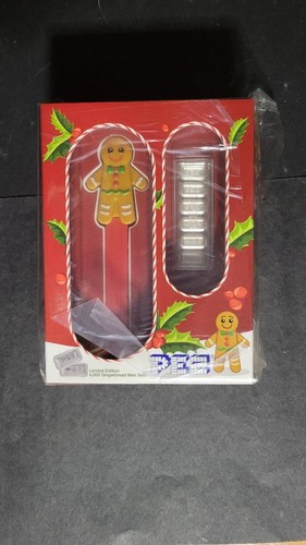 PAMP 5-gm Silver PEZ Wafers 6-pc Set w/Gingerbread Dispenser * 4000 ...