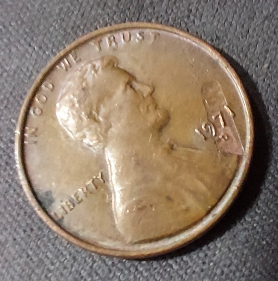 1971-D Lincoln Memorial Cent Penny Coin - Struck On Damaged Planchet ...