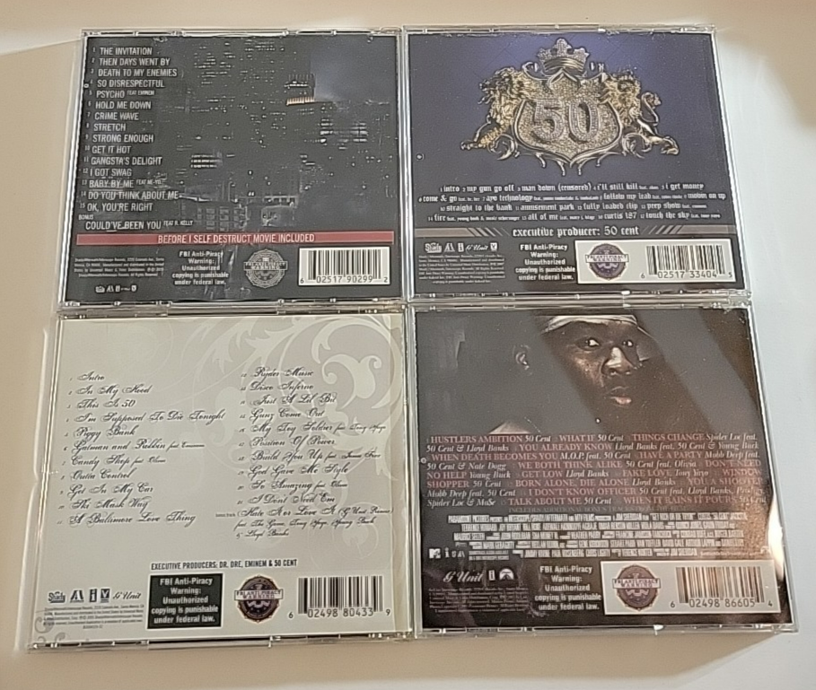 50 CENT 4 CD Lot VG Condition Get Rich Or Die Tryin Curtis Massacre ...