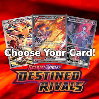 Pokémon Destined Rivals Cards! Reverse Holo/Holos EX Full Arts SIRs! NM ...