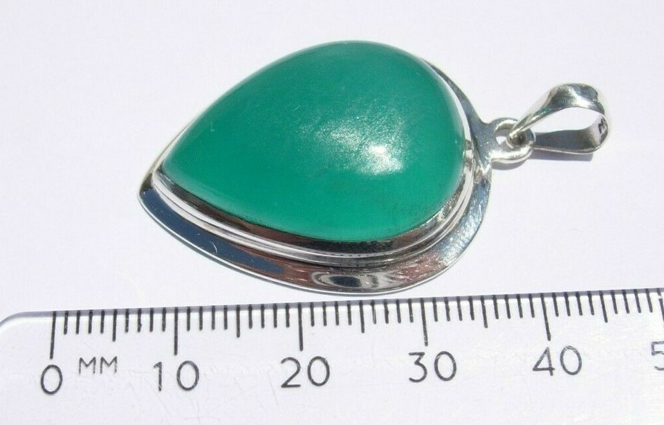 Peruvian Amazonite Gemstone Handmade 925 Sterling Silver Pendant 8.14 ...