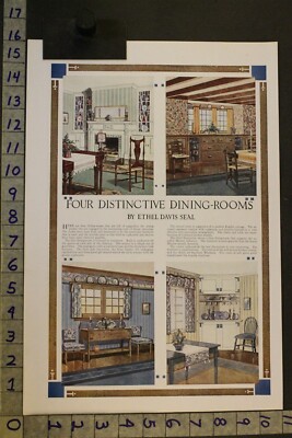 1912 ARCHITECTURAL DECOR INTERIOR DESIGN COLONIAL ENGLISH COTTAGE ...