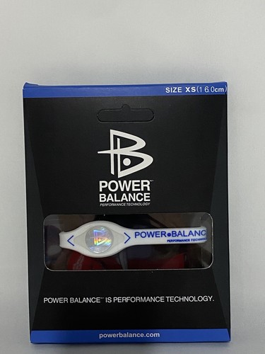 Power Balance Band - White with Blue words - Size XSmall | eBay Australia