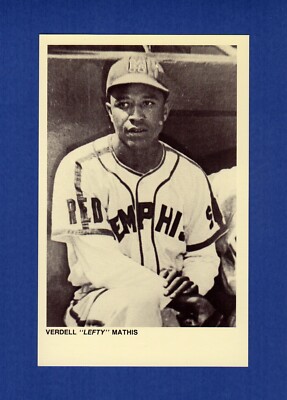 #40 VERDELL "LEFTY" MATHIS, Memphis Red Sox ~ NEGRO LEAGUE sepia ...