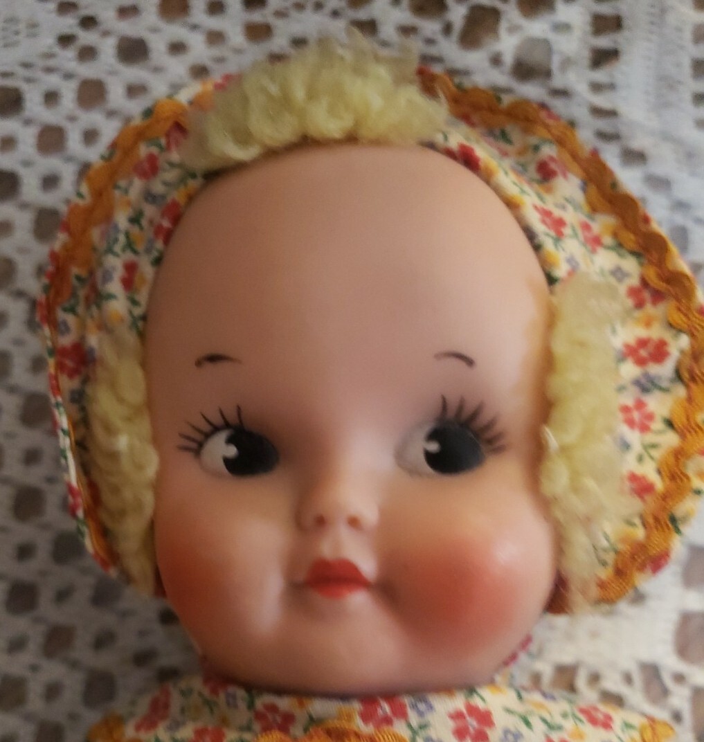 Vintage Topsy Turvy Doll Knickerbocker Sad Baby Happy Baby Rubber Face ...