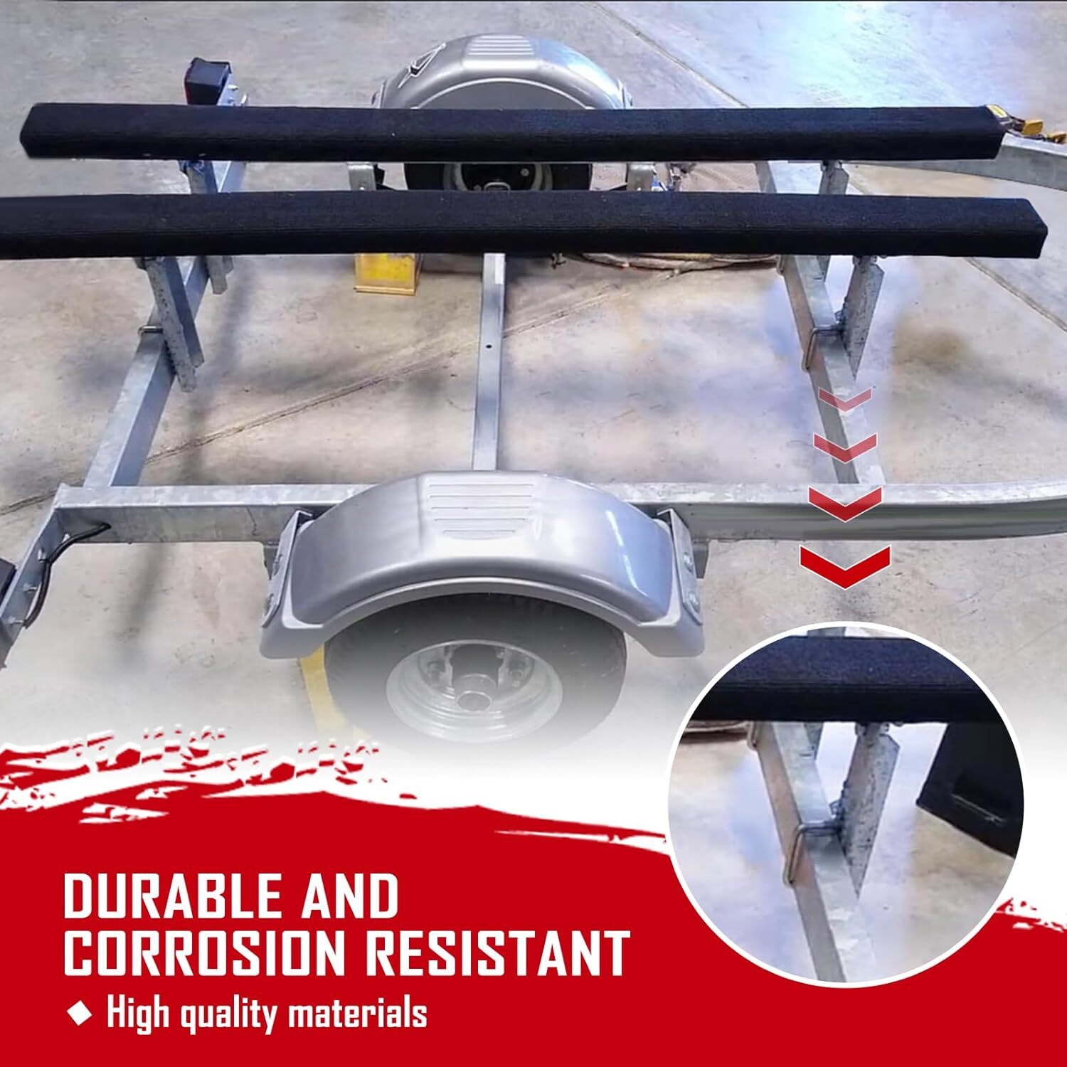 8" Galvanized Swivel Top Boat Bunk Brackets for 2x3 Boat Trailer ...