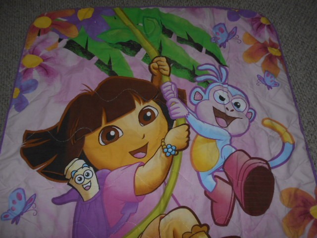 Dora The Explorer Quilt/Throw/ Size: 58 Inches X 44 Inches Reversible! | eBay