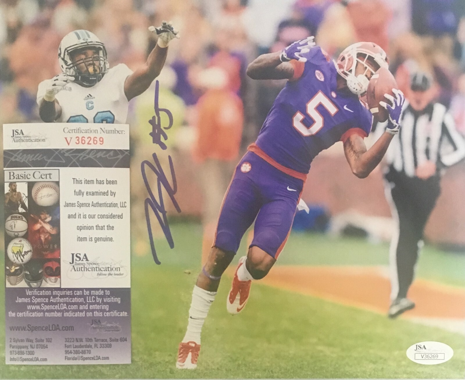 Tee Higgins Clemson Tigers Signed 8x10 Autographed Photo JSA COA N2 | eBay