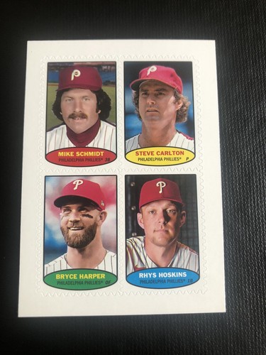 2023 Topps Heritage Phillies STAMPS SP (#74BS 29-32) - Harper, Schmidt ...