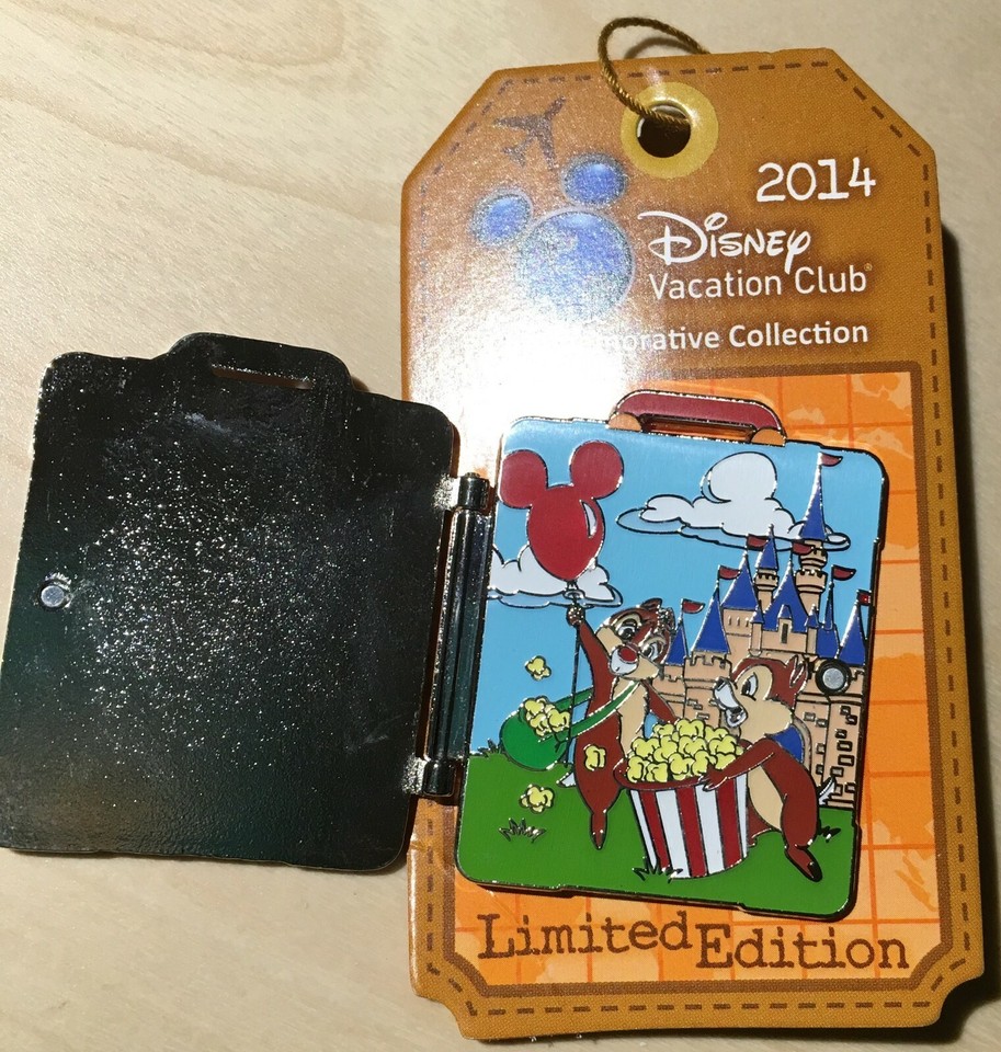 DVC Disney Vacation Club Chip and Dale Suitcase Pin 2014 NEW Mint LE ...