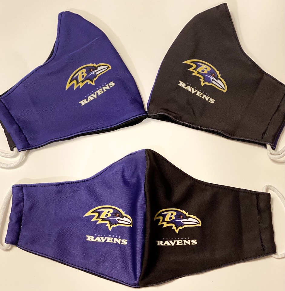 NFL Football Team Baltimore Ravens Washable face mask - adjustable ...