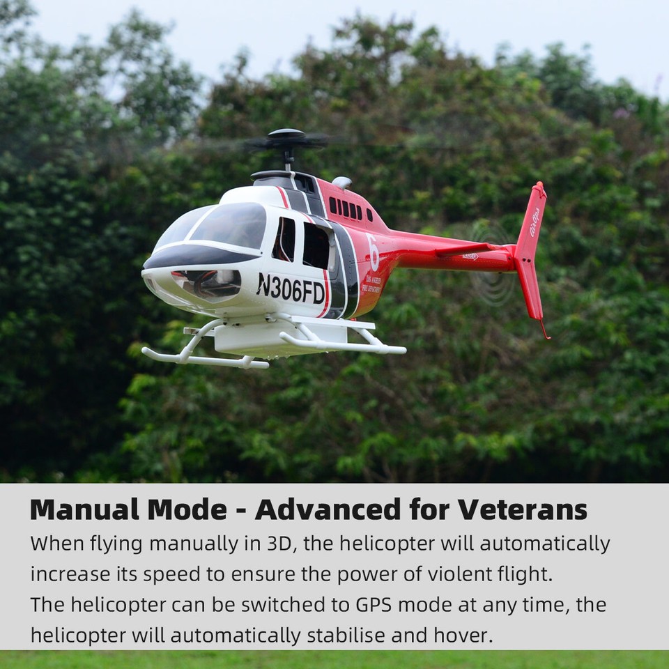 RTF B206 RC Helicopter X2 Flight control Model GPS Auto Return Roban ...