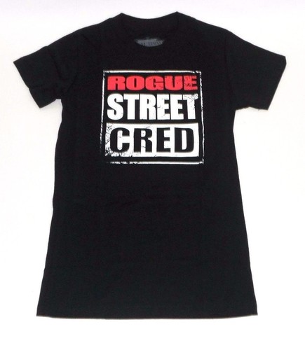 Rogue Status STREET CRED Black Red White Bold Screenprint S/S Junior's ...