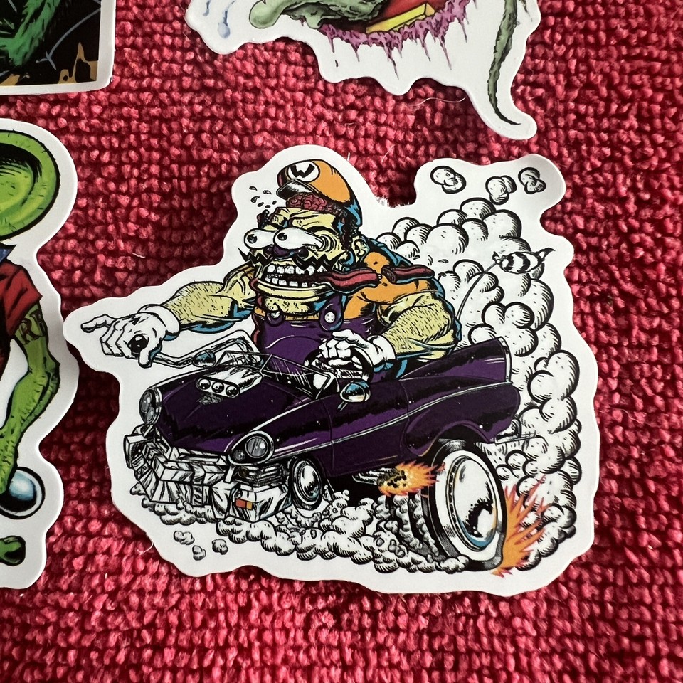 🔥 7 Rat Fink Mouse Ed Big Daddy Roth Hot Rod Art Vinyl Decal Sticker ...