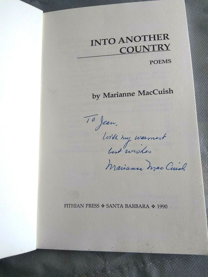 Into Another Country Poems by Marianne MacCuish Signed Poetry Santa ...